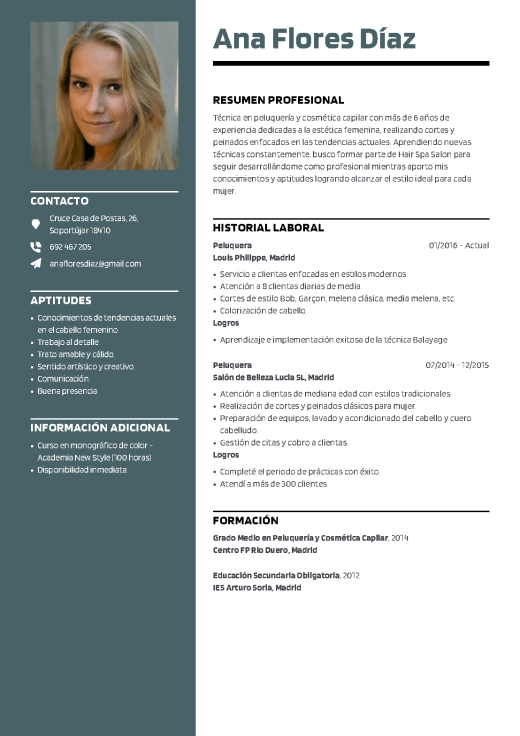 Ejemplos de Curriculum Vitae Reales Hechos para 2023