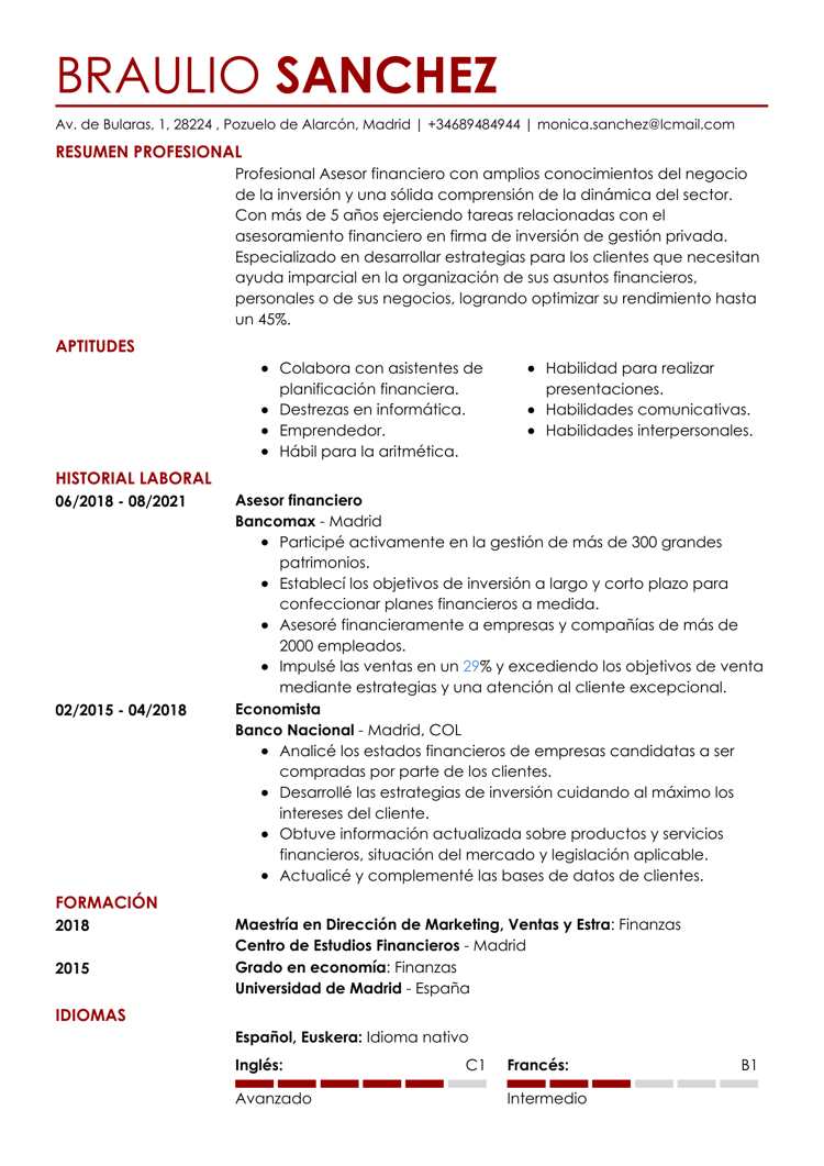 Formatos De Cv